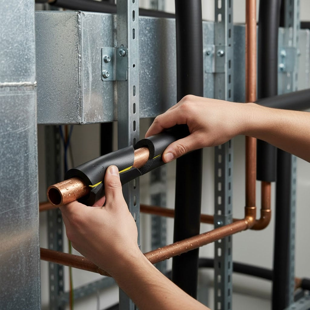 Pipe Insulation Foam Class O Self Seal 54mm Bore 25mm Wall | Energy ...