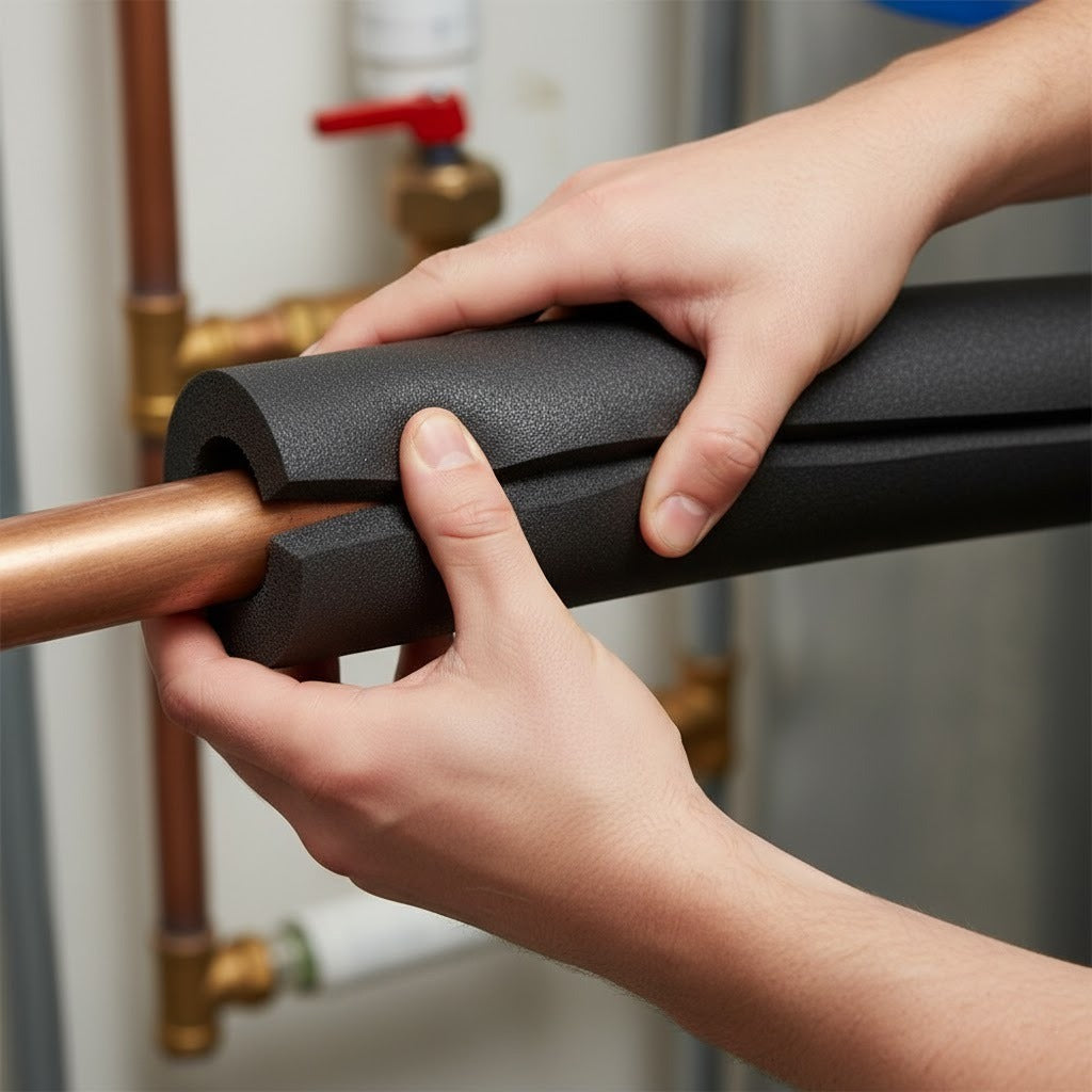 Pipe Insulation Foam Class O 60mm x 19mm x 2m | Energy-Saving Black ...