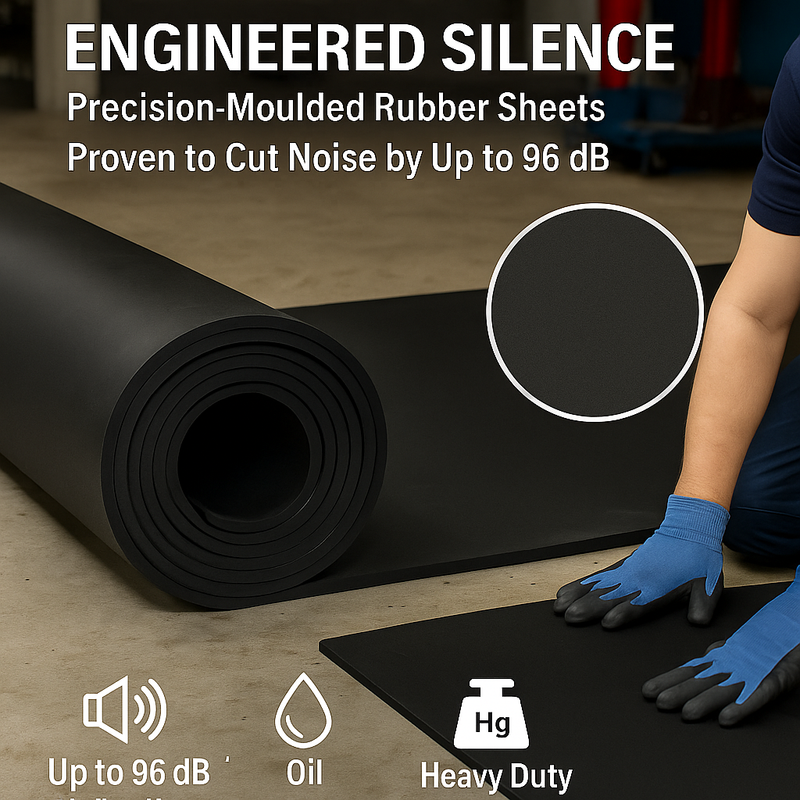 Soundproofing Rubber Sheet | Up to 75dB Noise Reduction | 3–25mm | UK ...