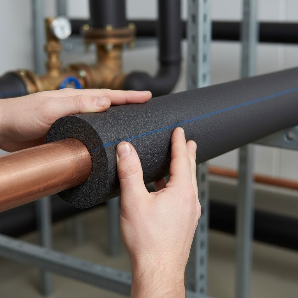 Pipe Insulation Foam Class O Black 76mm x 19mm | Energy Saving Pipe ...