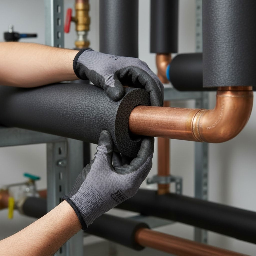 Pipe Insulation Foam Class O Black 54mm x 25mm | Energy-Saving Nitrile ...