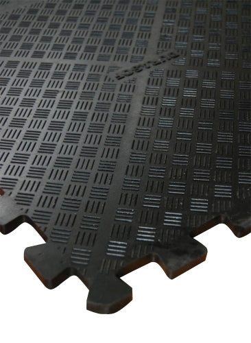 Durable Rubber Interlocking Garage Mats Heavy-Duty Flooring Tiles ...